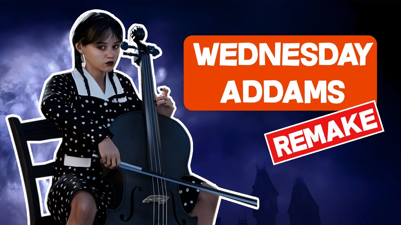 Wednesday Addams Playing Violin Remake Scene - YouTube