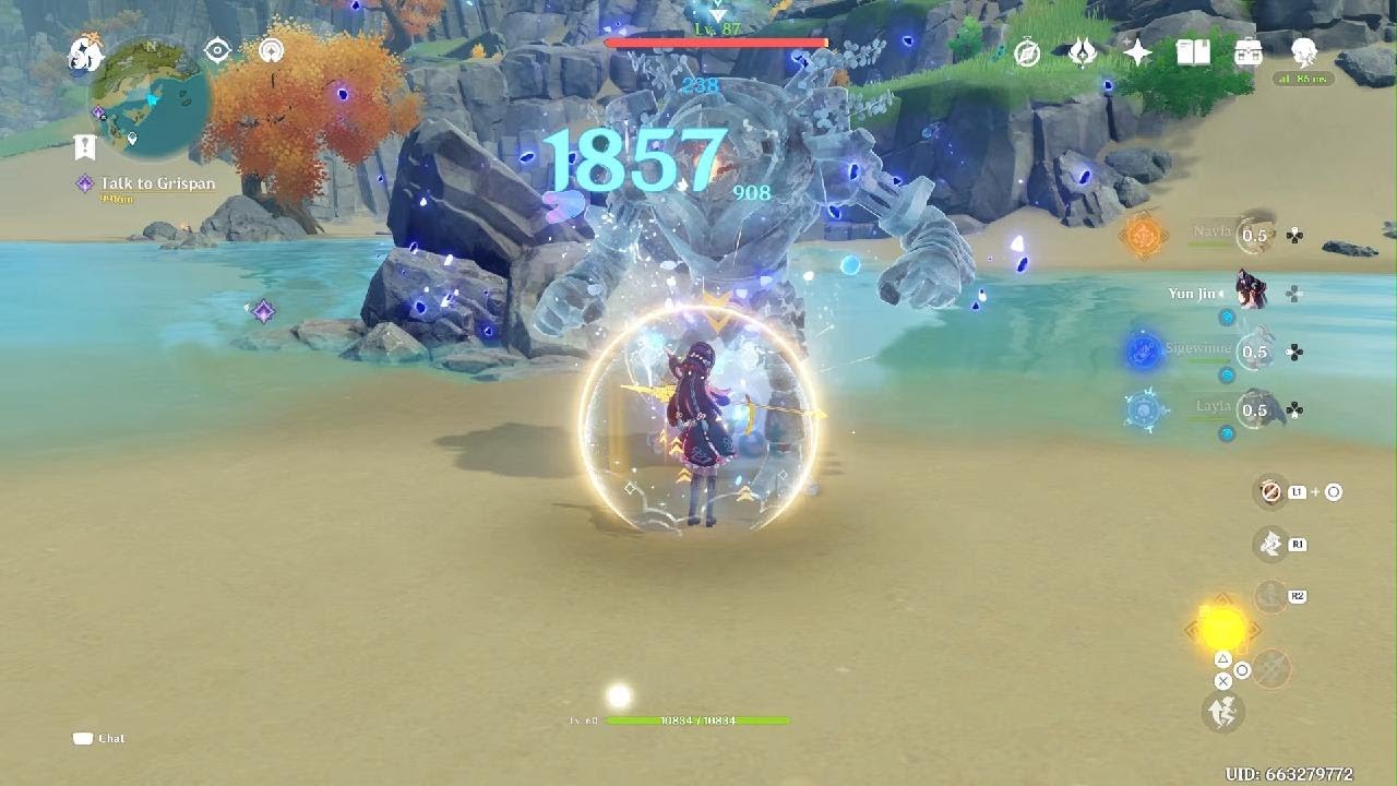 Genshin Impact C0 Navia damage showcase - YouTube