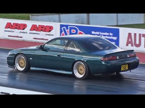 Nissan 200sx S14a at Santa Pod Raceway