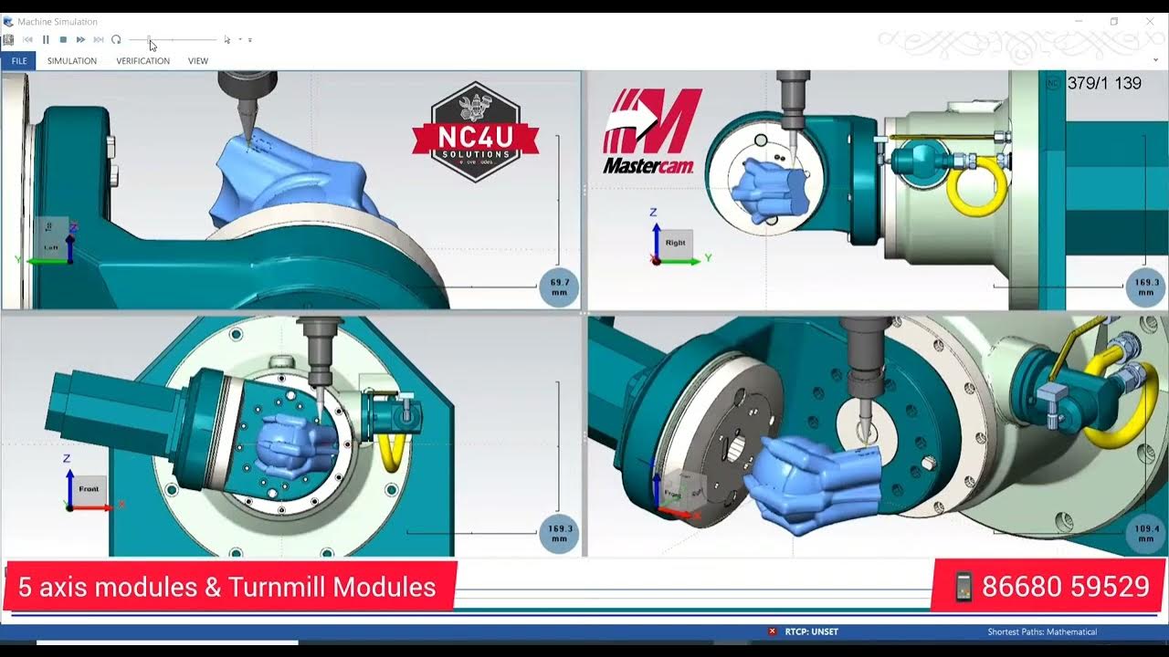 Cam Training Online - 5 axis Modules - Turnmill Modules - Coimbatore - YouTube