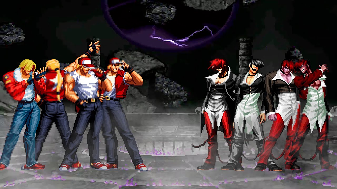 [KOF Mugen] Terry Bogard Team vs Orochi Iori Team - YouTube