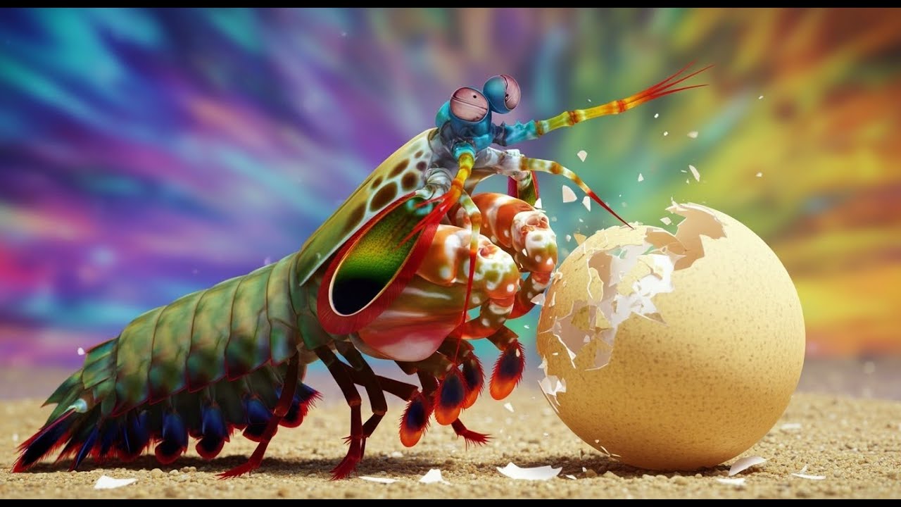 Mantis Shrimp CRUSHES Egg Shell! 🤯 - YouTube