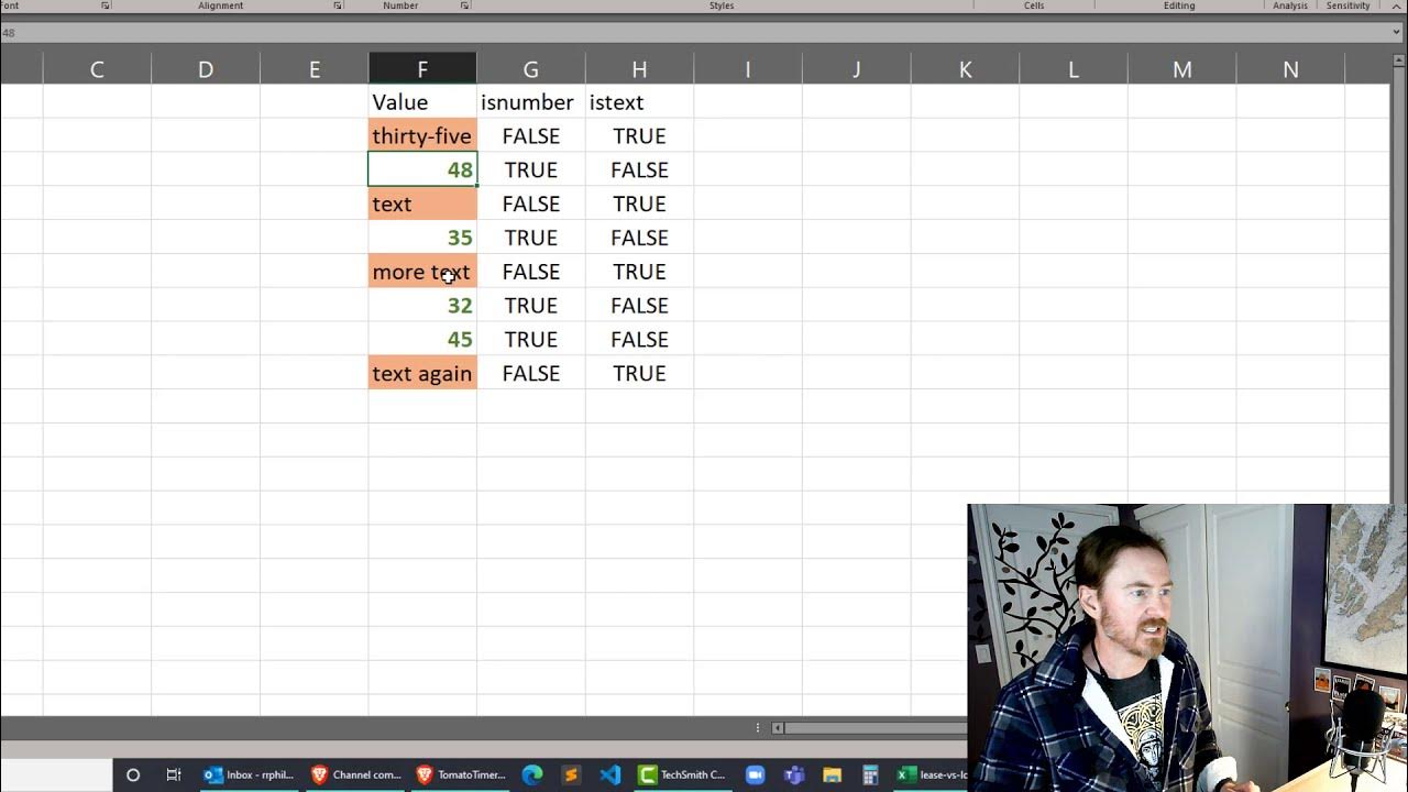 Conditional Formatting Using ISNUMBER or ISTEXT Functions - YouTube