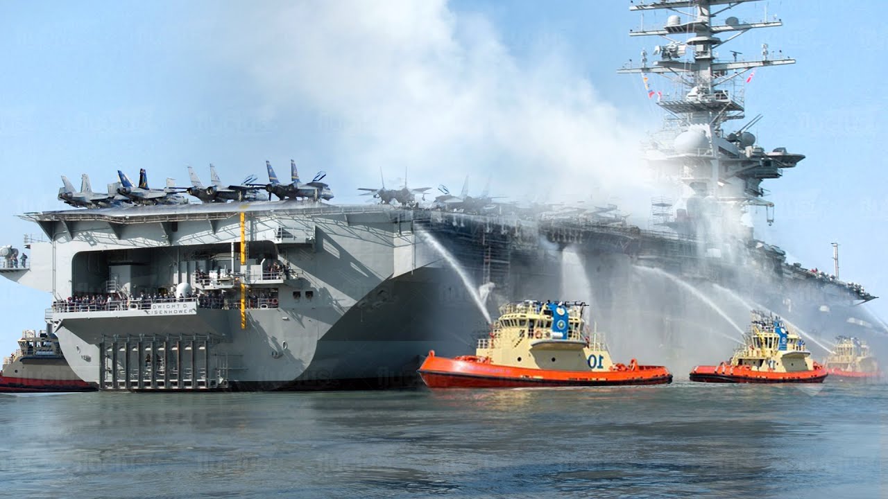 What Happen When Massive Fire Spread Inside US Aircraft Carrier and ...