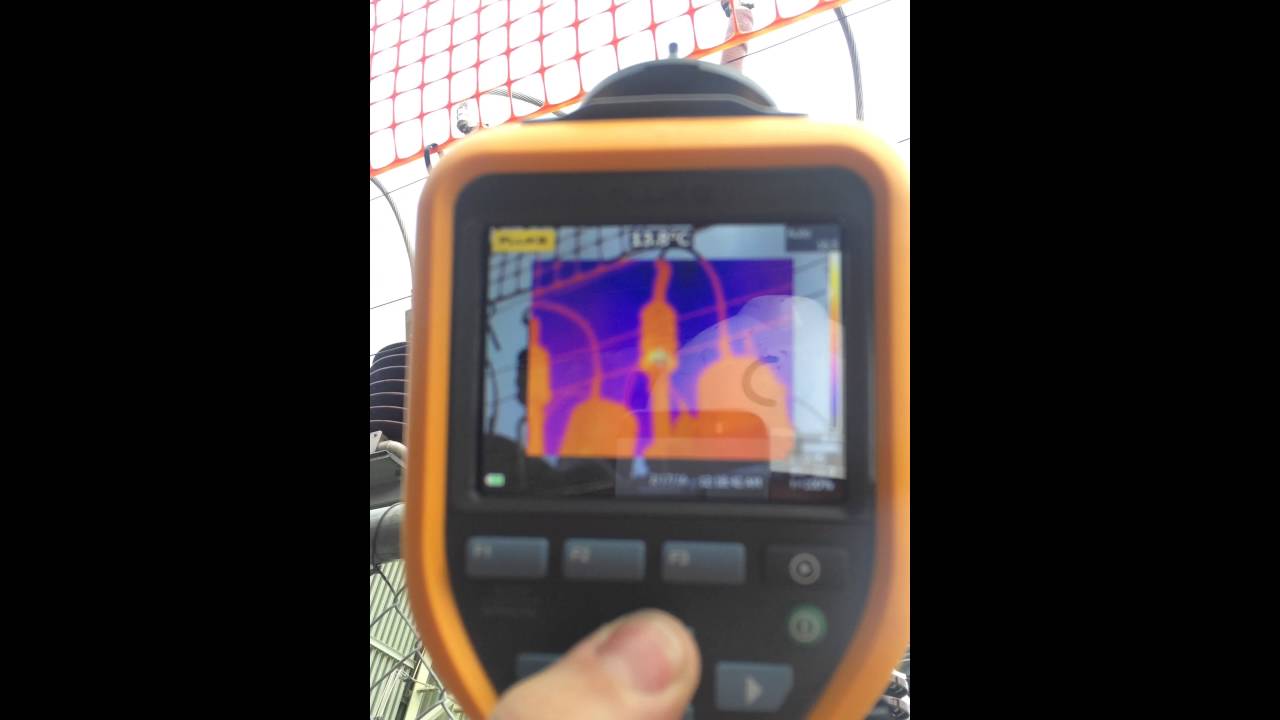 partial discharge, 33kv termination. infrared thermal camera. - YouTube