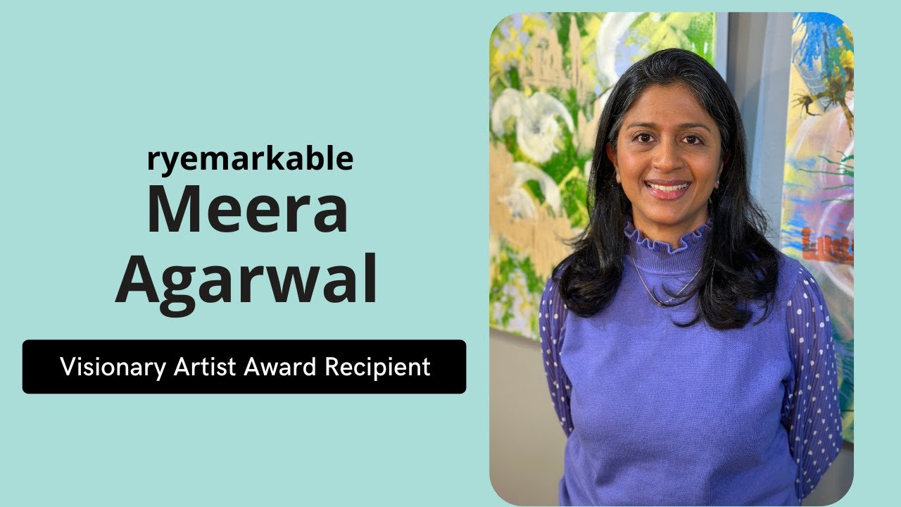 Meera Agarwal Recipient of Visionary Artist Award from The Rye Arts Center - YouTube