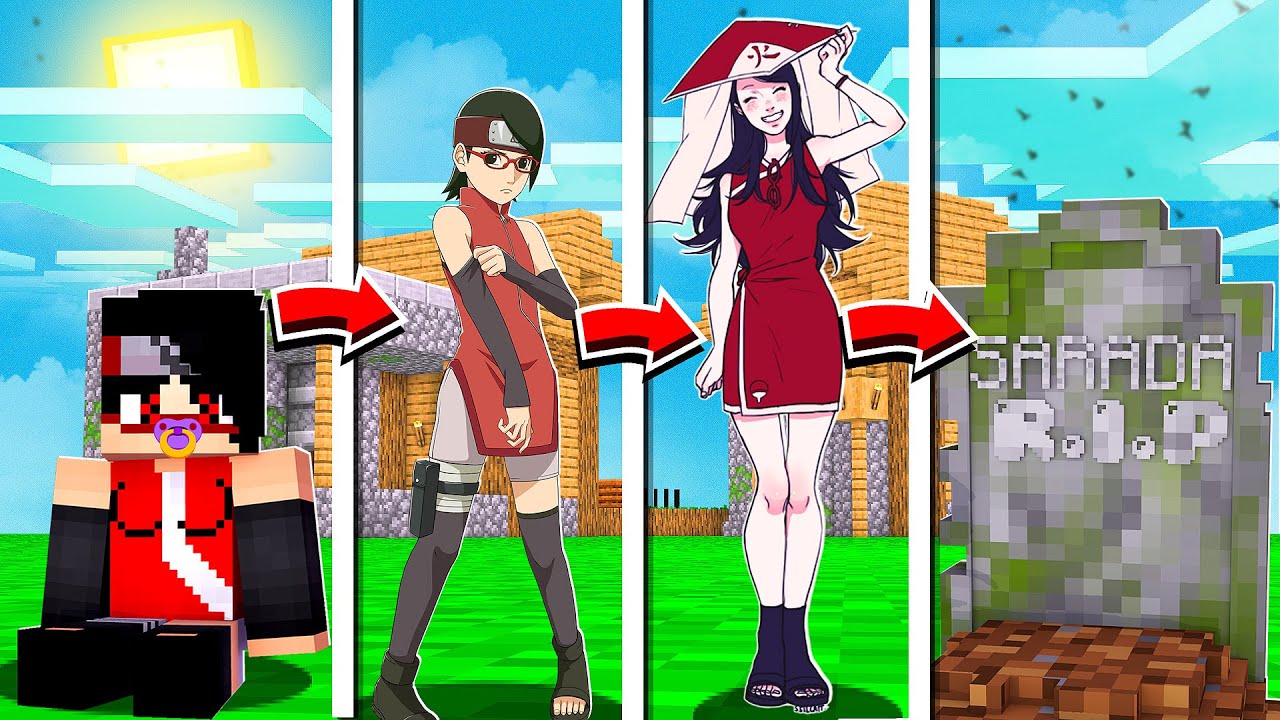 CICLO DE VIDA DA SARADA NO MINECRAFT! - YouTube