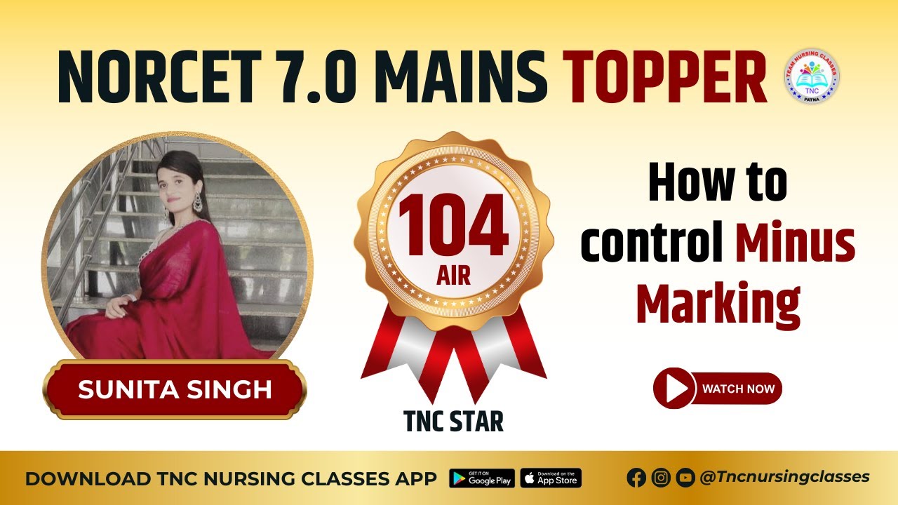 AIR- 104 NORCET 7.0 AIIMS 2024 || How to control Minus Marking || # ...