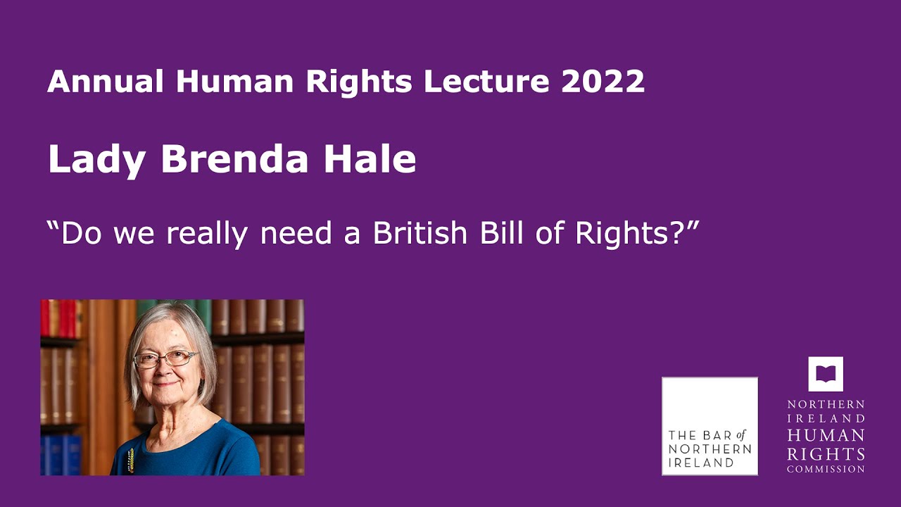 NIHRC Annual Human Rights Lecture 2022 - Lady Brenda Hale - YouTube