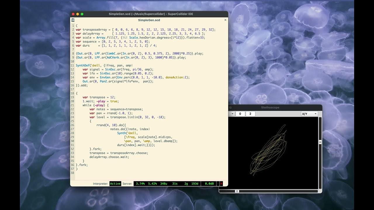 Generative ambient music in Supercollider - YouTube