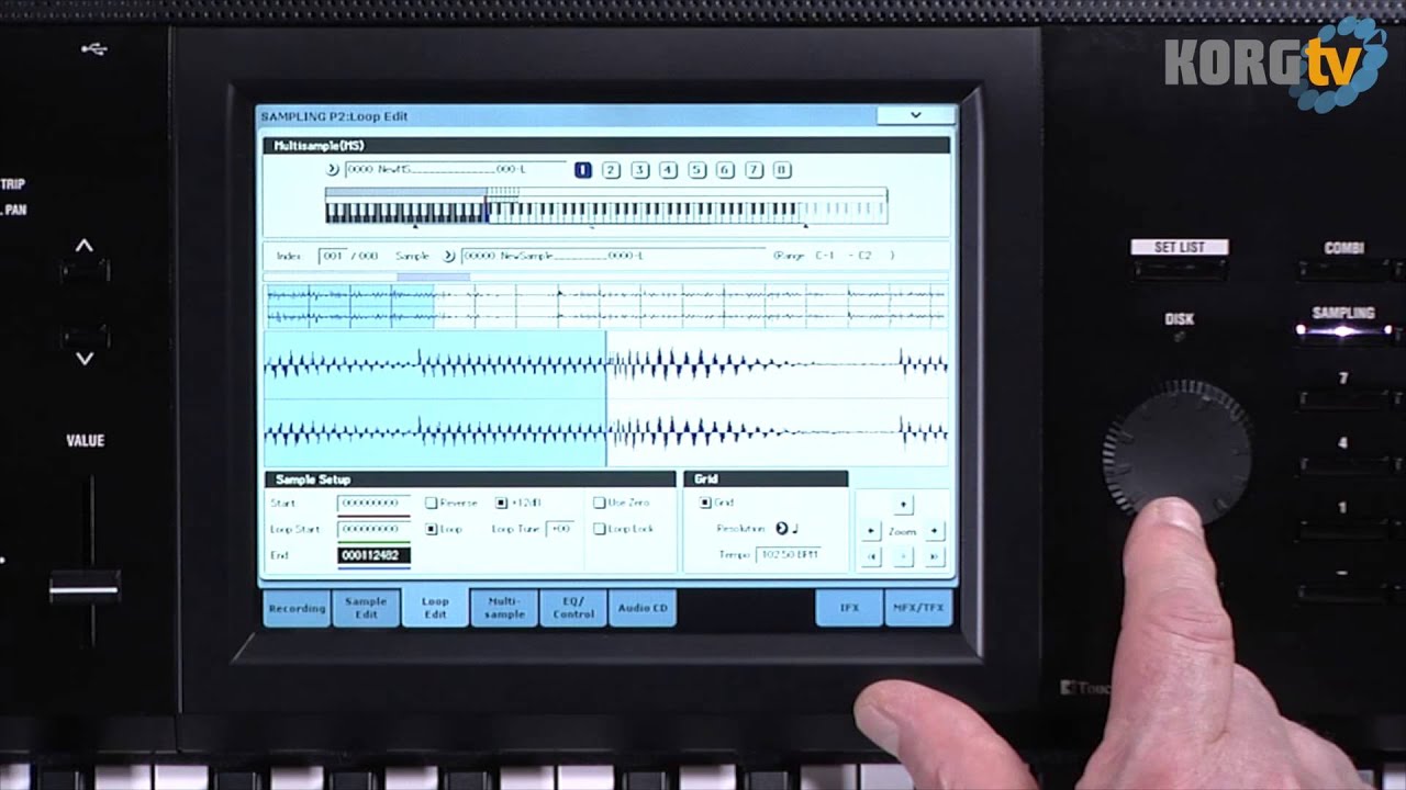 KORG TV / KRONOS (2015) Video Manual Teil 5 von 6 - Audio Recording & Sampling - YouTube
