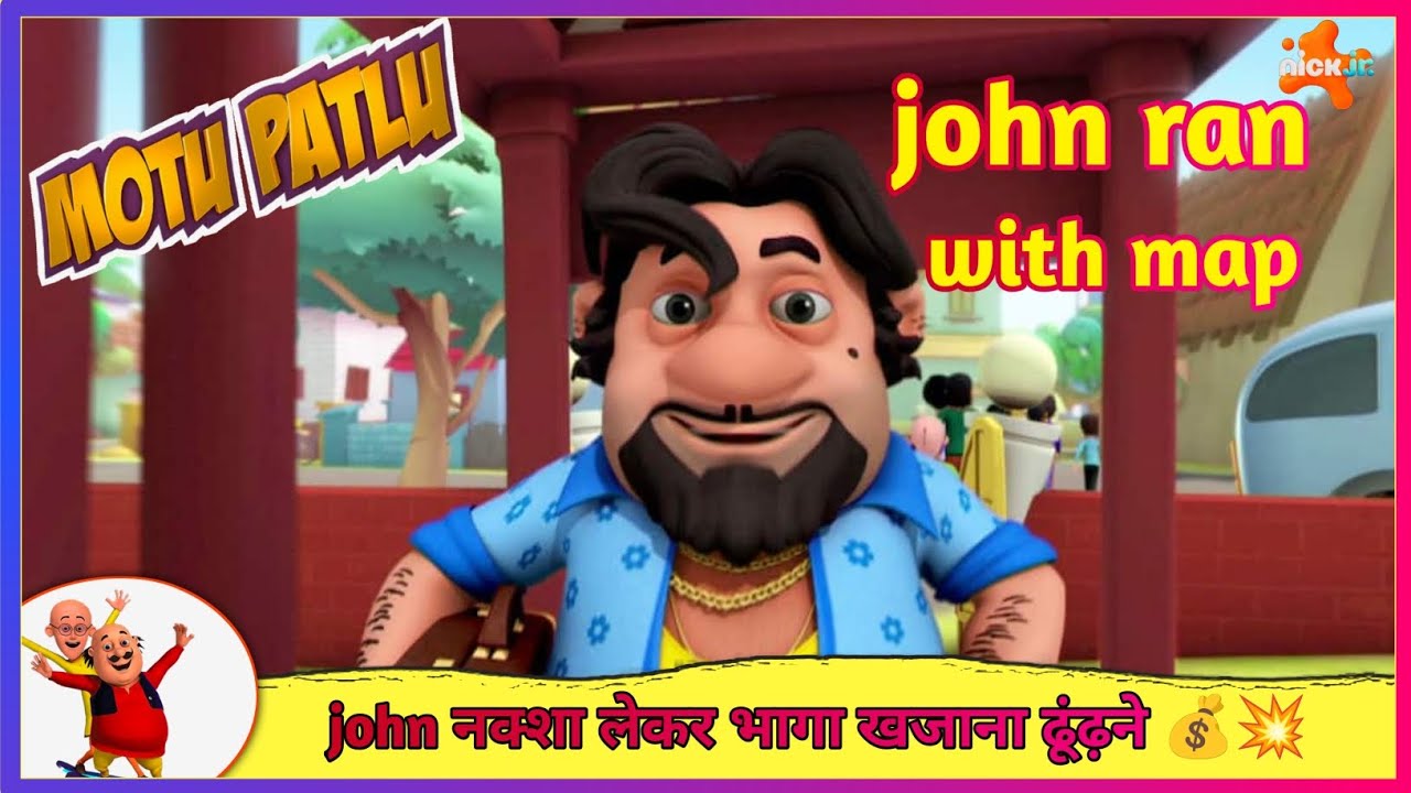 John भागा आधा नक्शा लेकर! 🗺️ ️ | Motu Patlu | मोटू पतलू । john ran with ...
