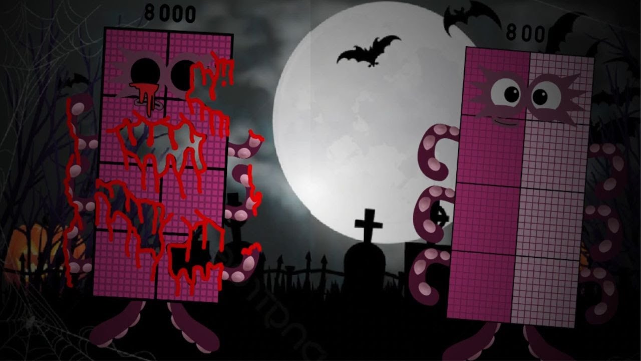 Zombie Epidemic!! Numberblocks Band More Spooky (1000 - 10000) But ...