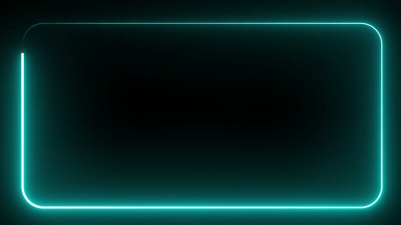 Cyan Neon Frame Background | MD Animated Backgrounds | Free Video ...