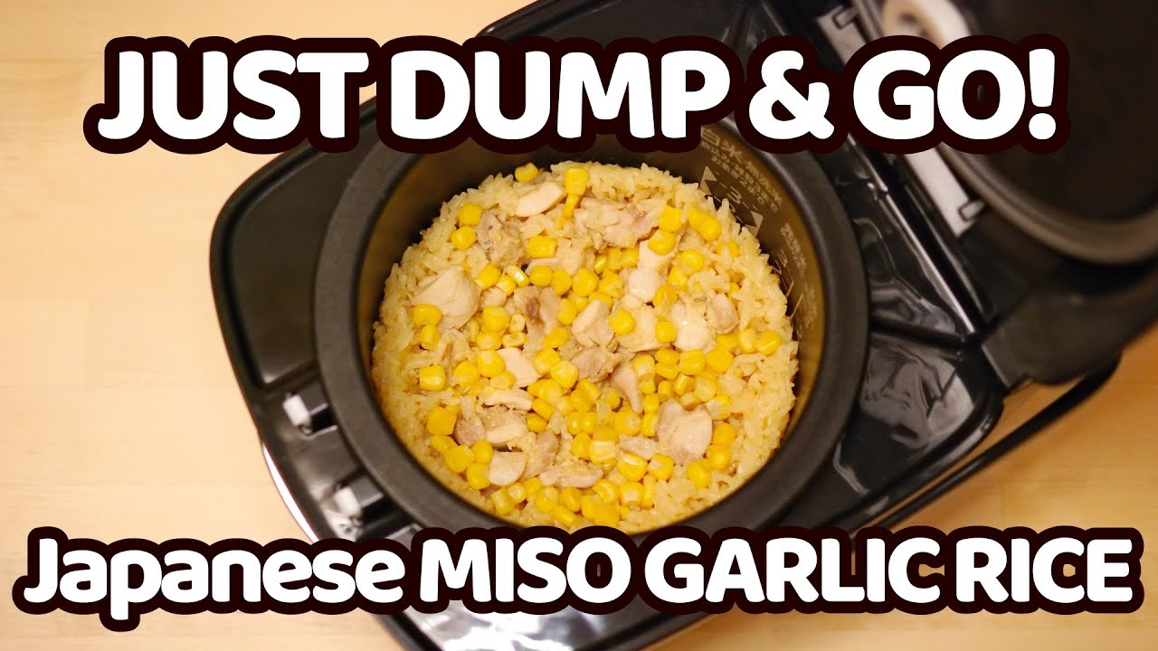 This Rice Cooker Japanese Miso Garlic Chicken Rice is My New Obsession ...