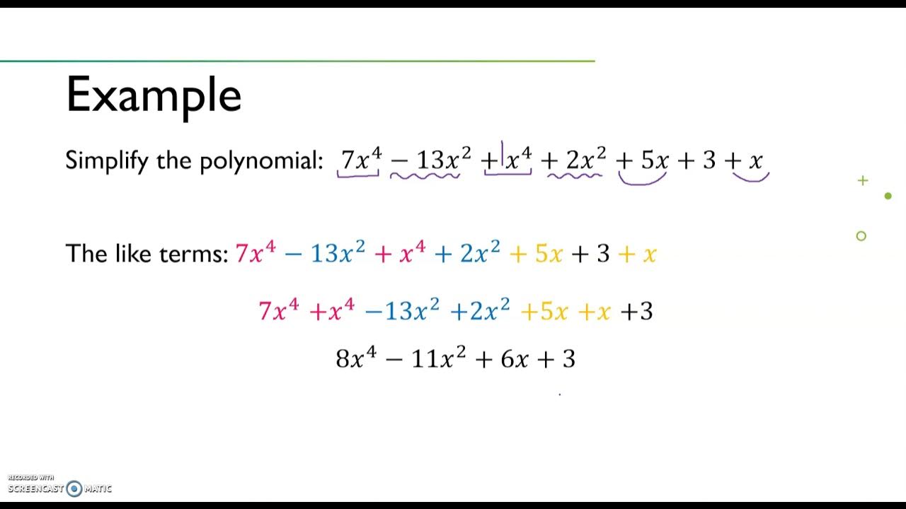 41. Simplifying Polynomials - YouTube