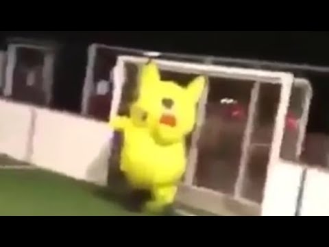 Pikachu gets hit by a ball! - YouTube