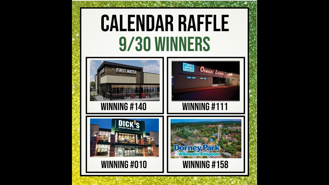 Calendar Raffle Winners Week 1 - YouTube