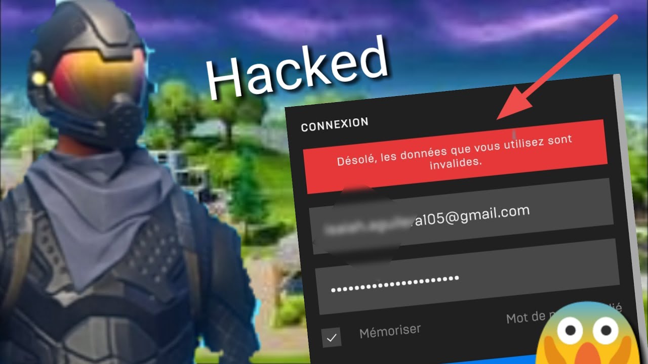 someone hacked m'y account in fortnite😵😞 - YouTube