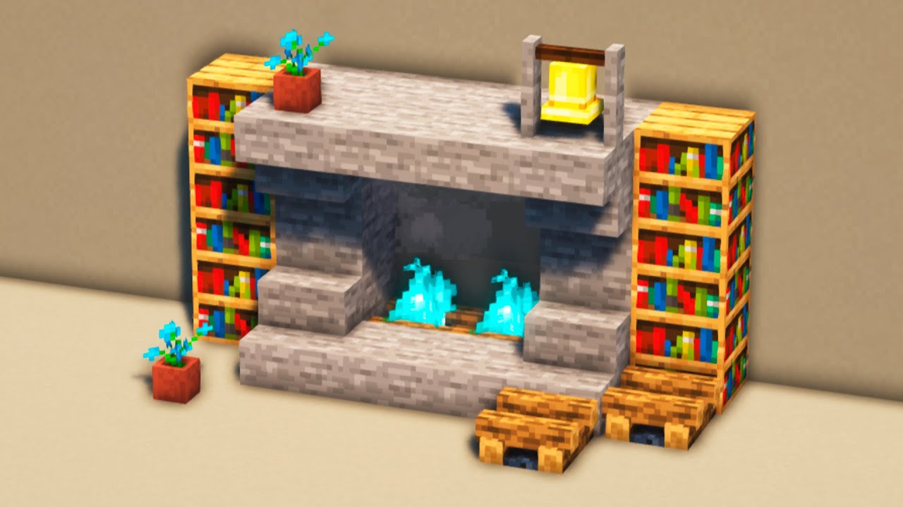 Cozy Fireplace In Minecraft - YouTube