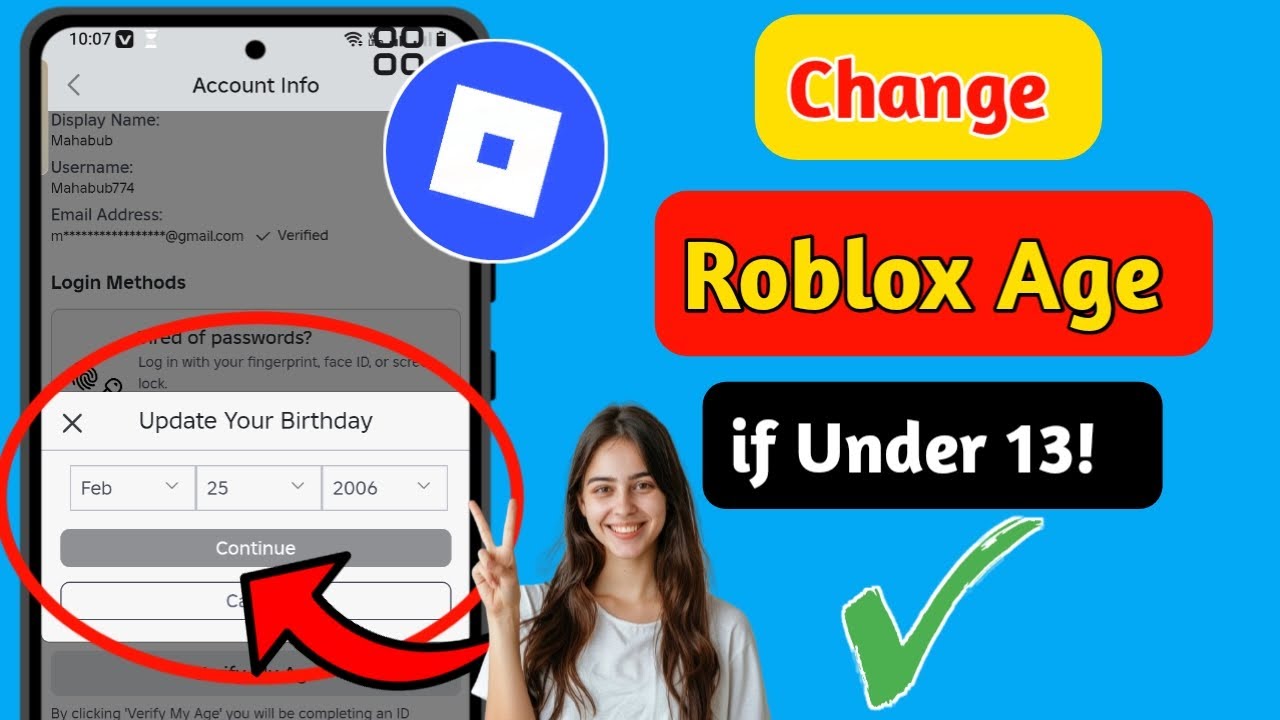 How To Change Your Birthday if Under 13 On Roblox | Change Your Roblox ...