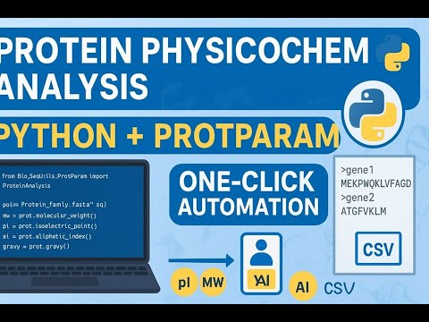 Python + ProtParam for Analyse Protein Physicochemical Properties | One ...
