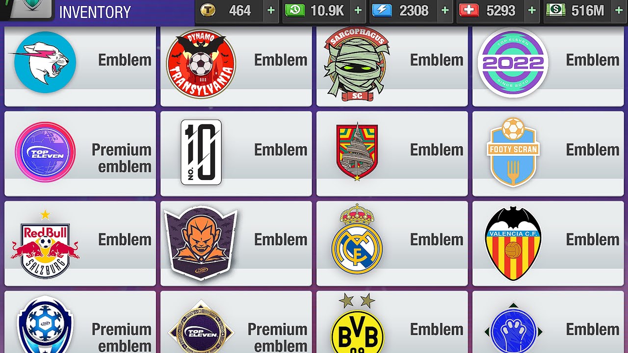 Top Eleven 3D 2023 - Collection of Emblems & Jerseys - YouTube