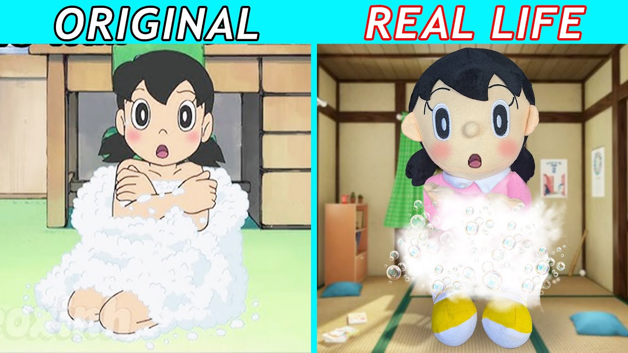 SHIZUKA takes a bath in NOBITA's room | Doraemon Animation | Original ...
