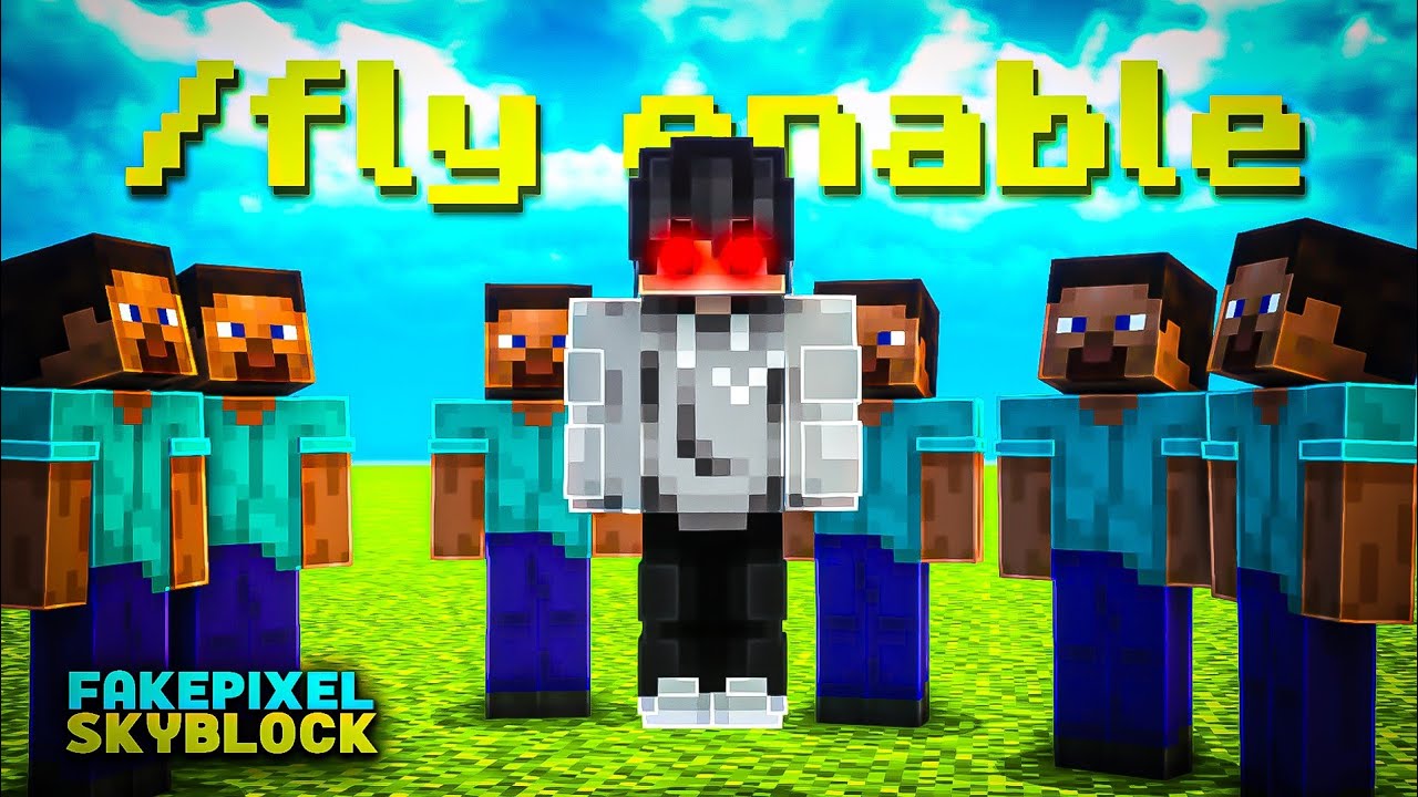 Flying In Fakepixel Skyblock Lobby | How Can I Fly In Fakepixel? - YouTube