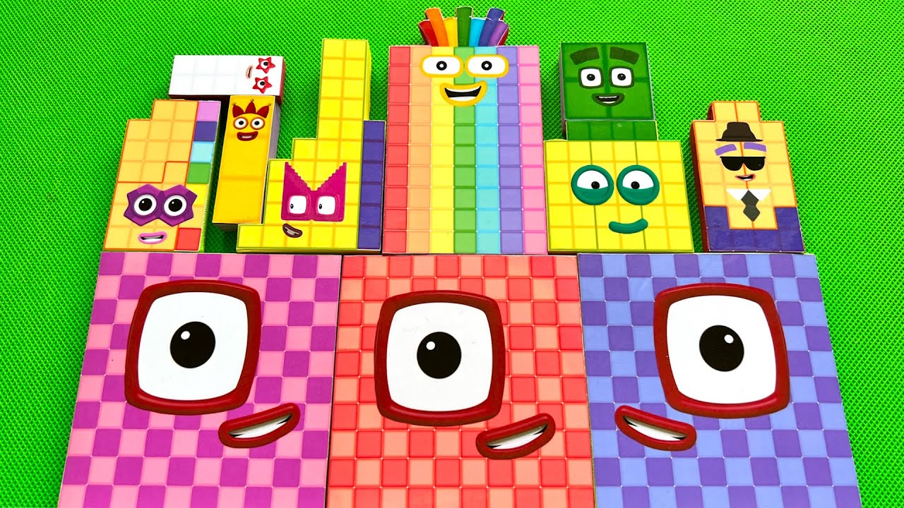 Cleanning Numberblocks Puzzle Tetris NEW 633 Space ASMR! Numberblocks ...