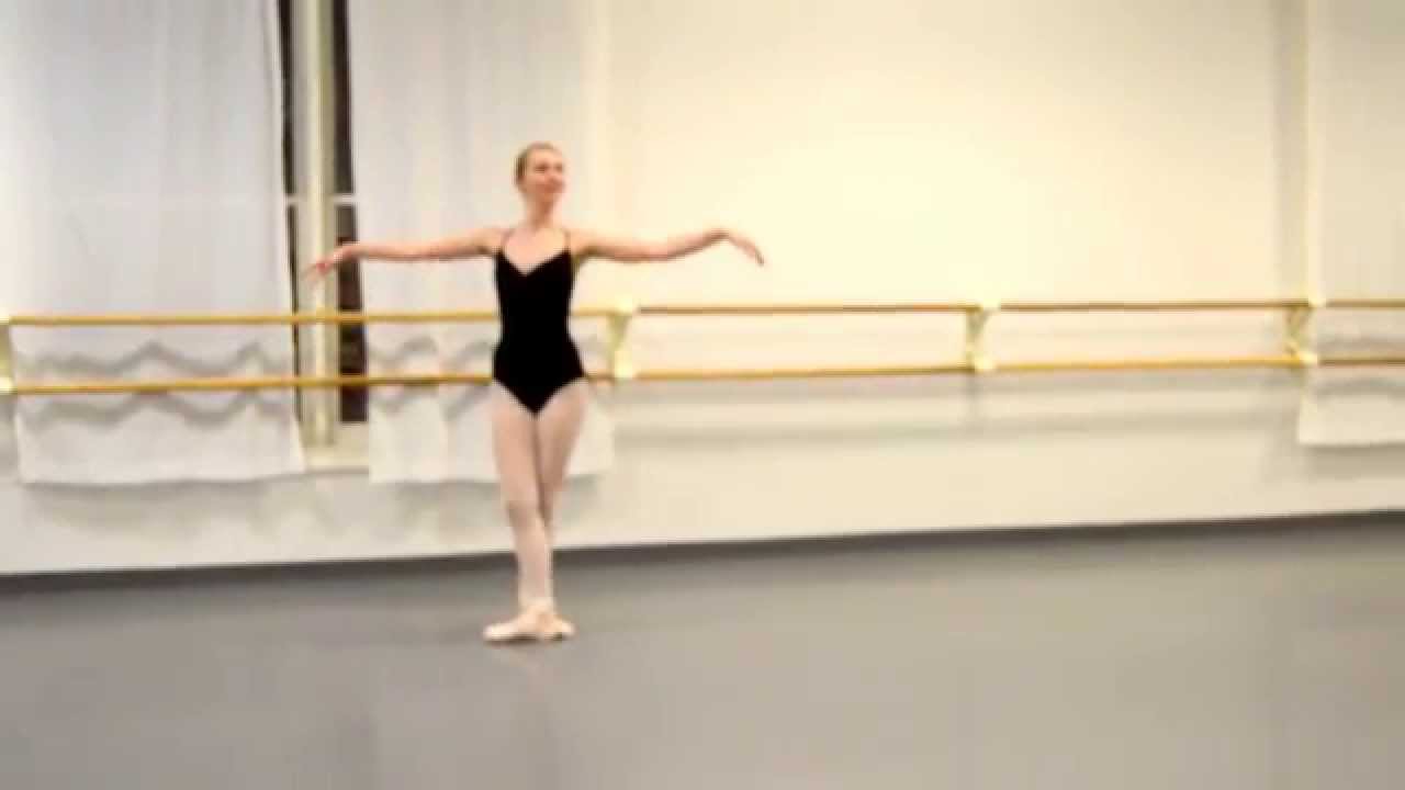 pointe combination with releves and echappes. - YouTube
