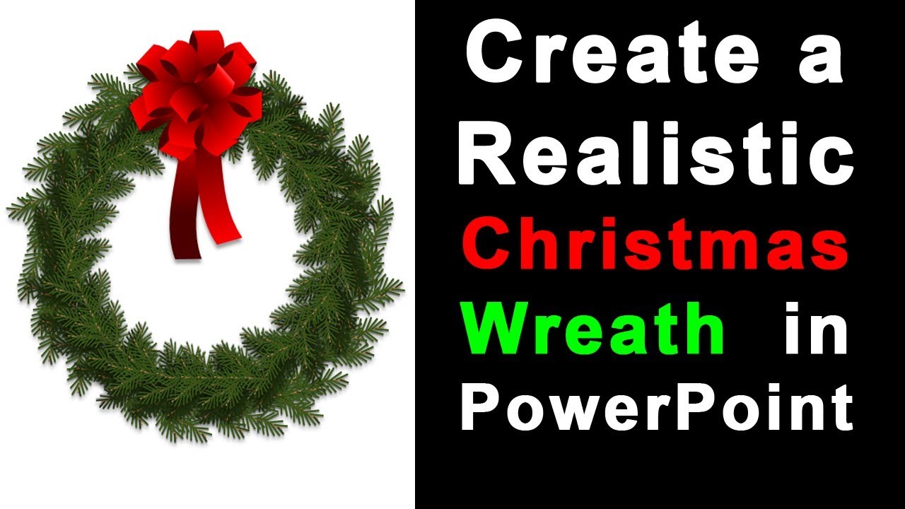 Create a Realistic Christmas Wreath in PowerPoint. - YouTube