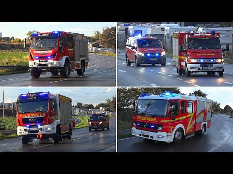[Lagerhallenbrand bei der Bundeswehr] - Einsatzfahrten der Feuerwehr Jülich zu Gesamtwehrübung 🚒