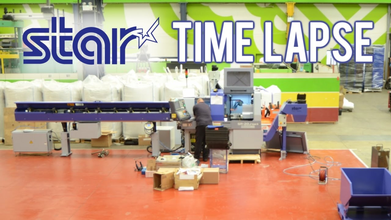 Star GB - Sliding Head Lathe Installation Time Lapse - YouTube