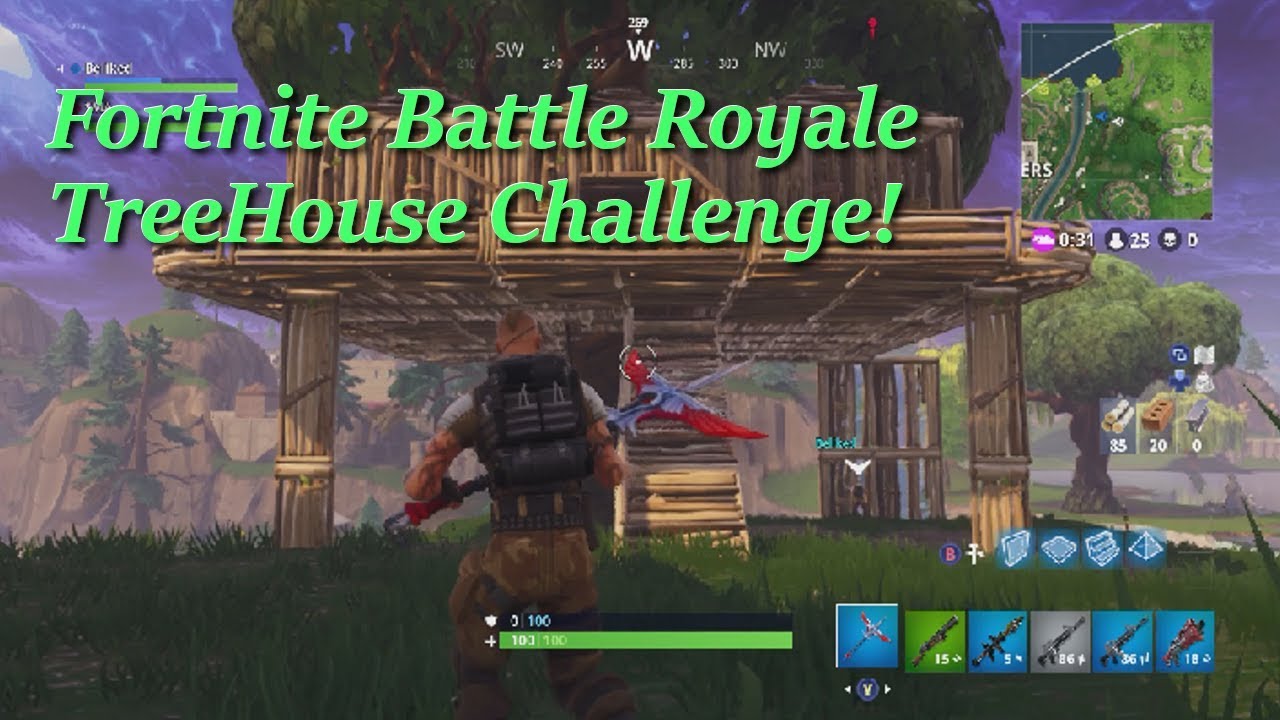 Fortnite Battle Royale Tree House Challenge! - YouTube