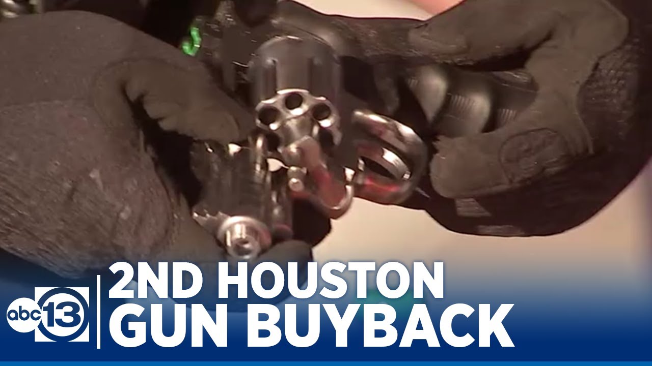 2nd Houston gun buyback event today has some new rules - YouTube