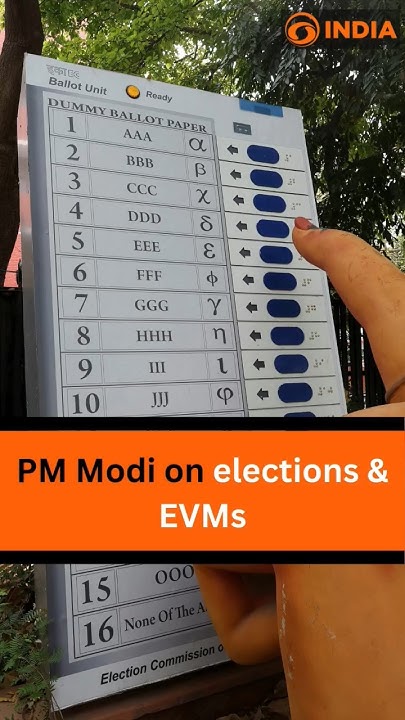 PM Modi on elections & EVMs - YouTube