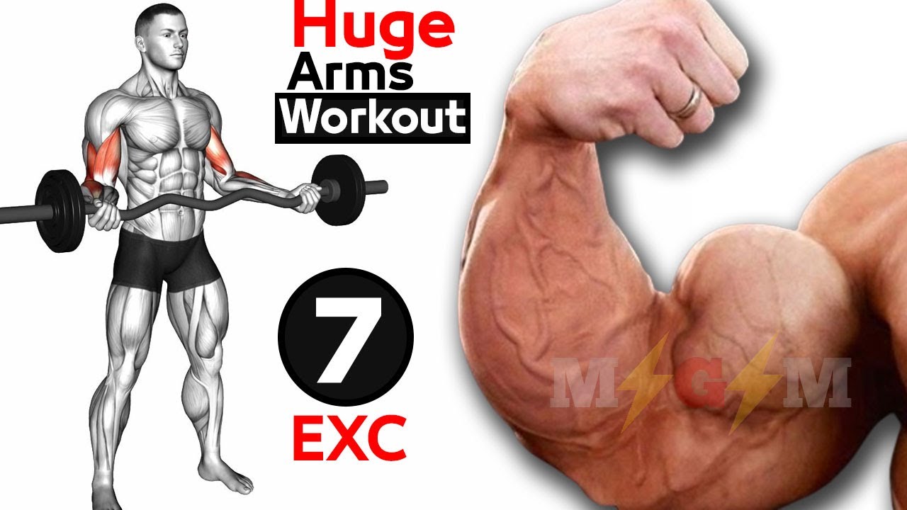 Build A Huge And Strong Arms With These 6 Arms Exercises - YouTube