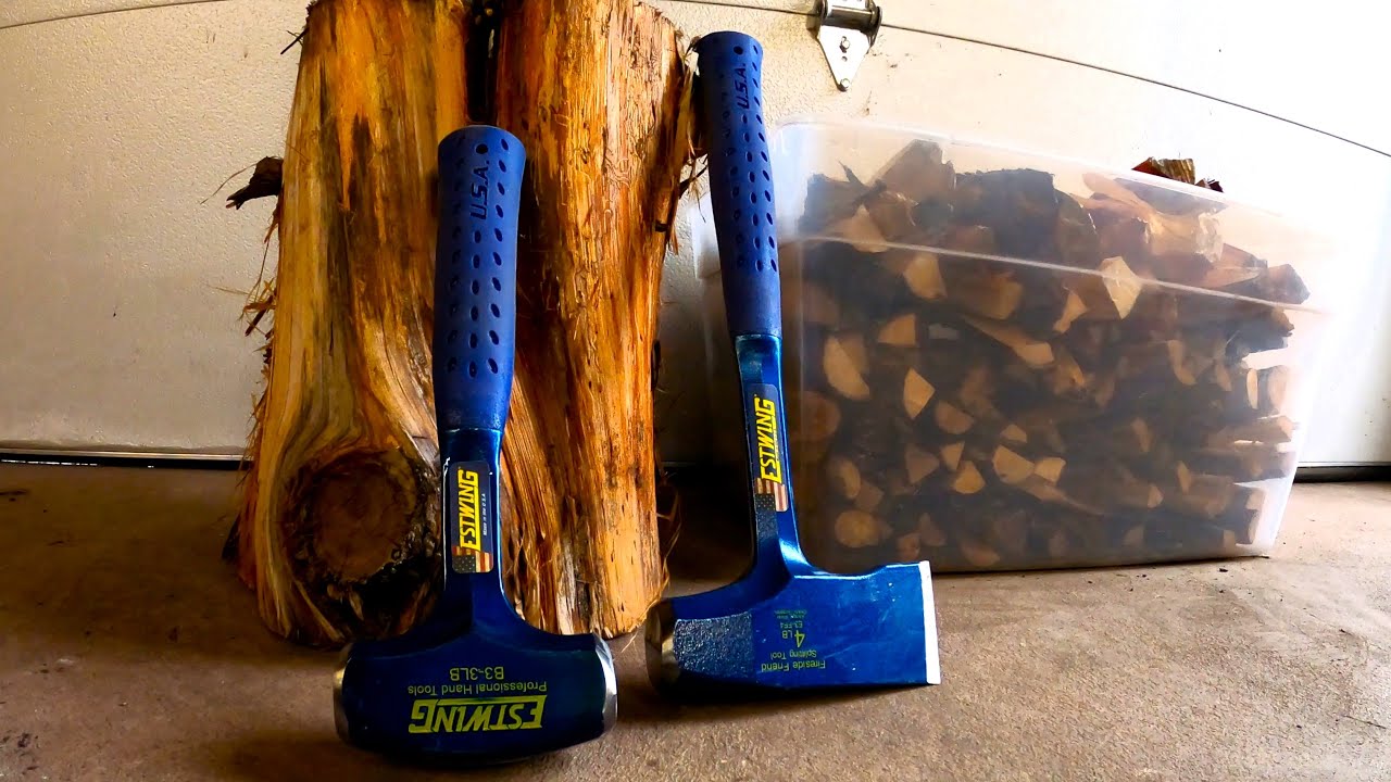 Making Kindling with new Estwing Splitting Tools & the Kindling Cracker ...