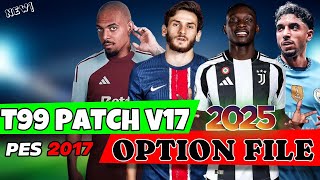 Pes 2017 New Option File January 2025 Pes 2017 New Latest Transfer ...