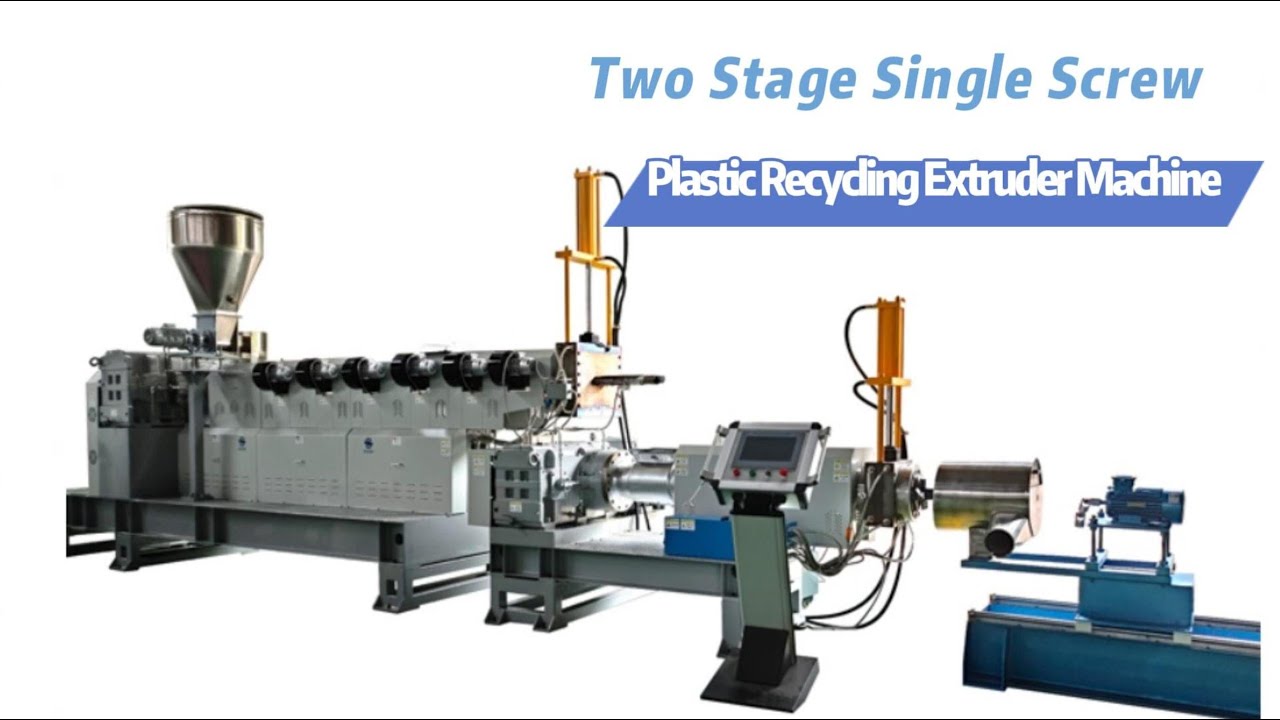 Two Stage Single Screw Plastic Recycling Extruder Machine - YouTube