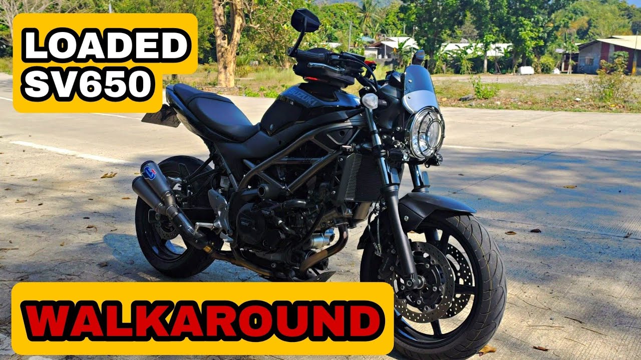 SUZUKI SV650 WALKAROUND LOADED|Inspired by Scrambler Set up - YouTube