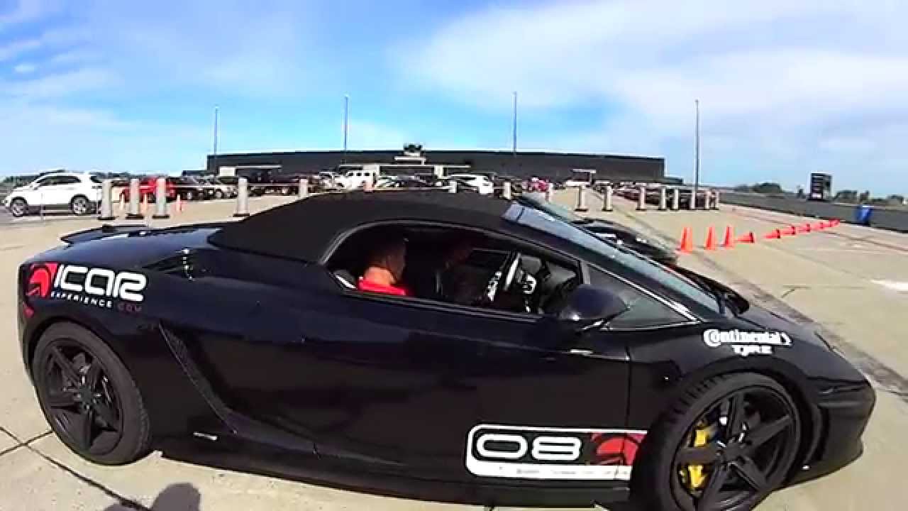 Lamborghini Gallardo at ICAR Mirabel track Quebec Canada, Sony Action ...