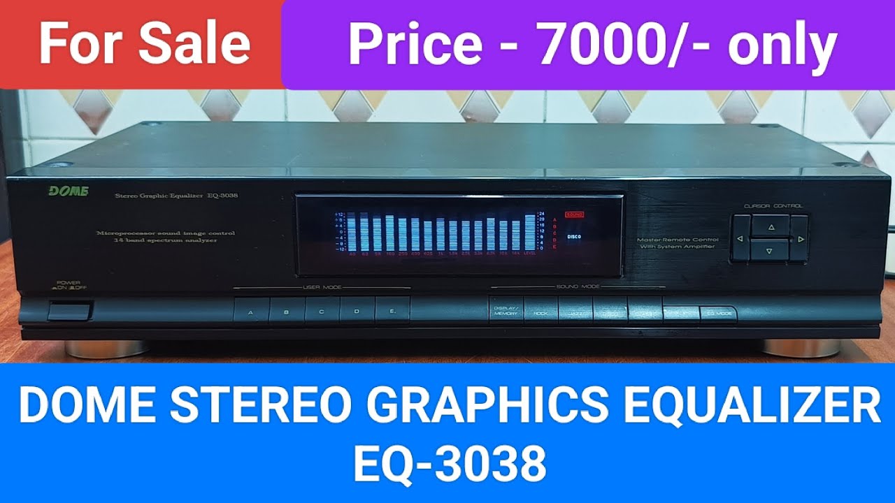 DOME STEREO GRAPHICS EQUALIZER EQ-3038 Nice Performance Contact No ...