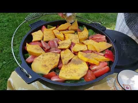 BASMA Meat & Vegetable Stew on the Open Fire - YouTube