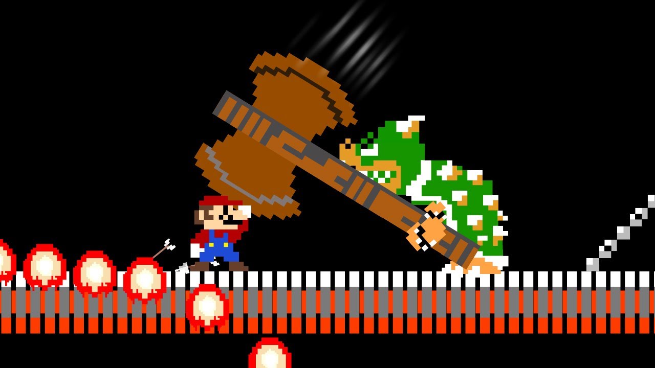 God Mode Mario vs Bowser Impossible Mode - YouTube
