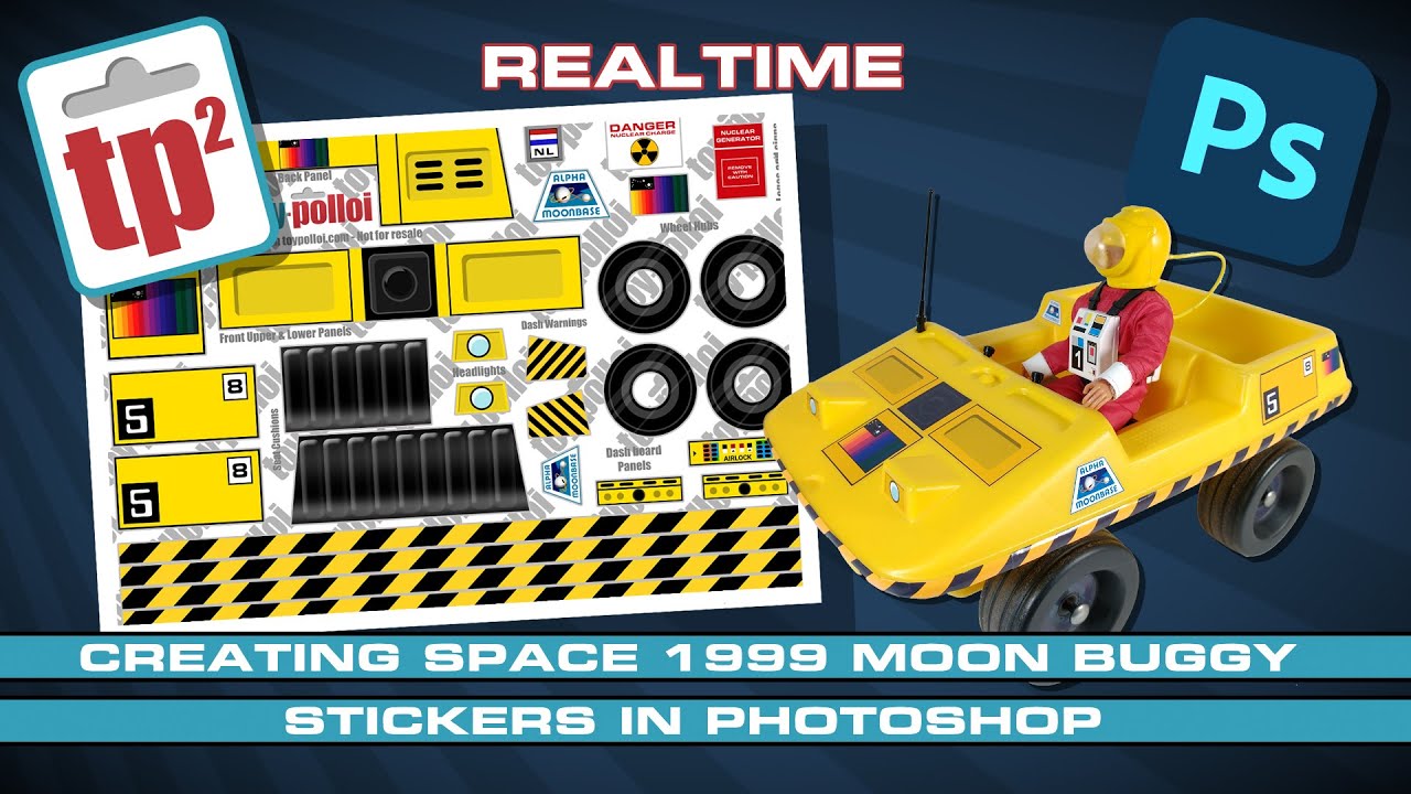 Creating Space 1999 Inspired Moon Buggy Stickers in Photoshop ...