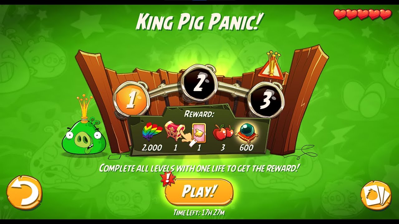 Angry Birds 2 AB2 Daily Challenge King Pig Panic! 3-4-5 Rooms (WINDOWS ...
