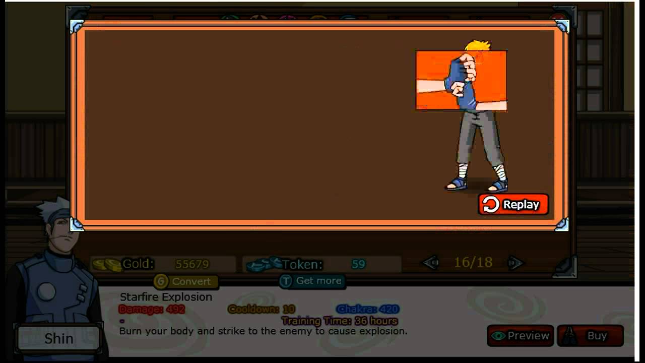 ninja saga- starfire explosion lvl 40 - YouTube