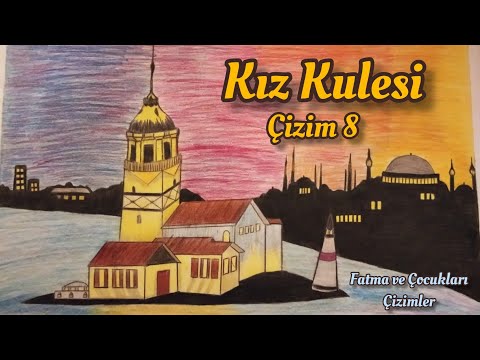 ÇİZİM 🎨🖌️ 8 ~ KIZ KULESİ - KIZ KULESİ GECE RESMİ
